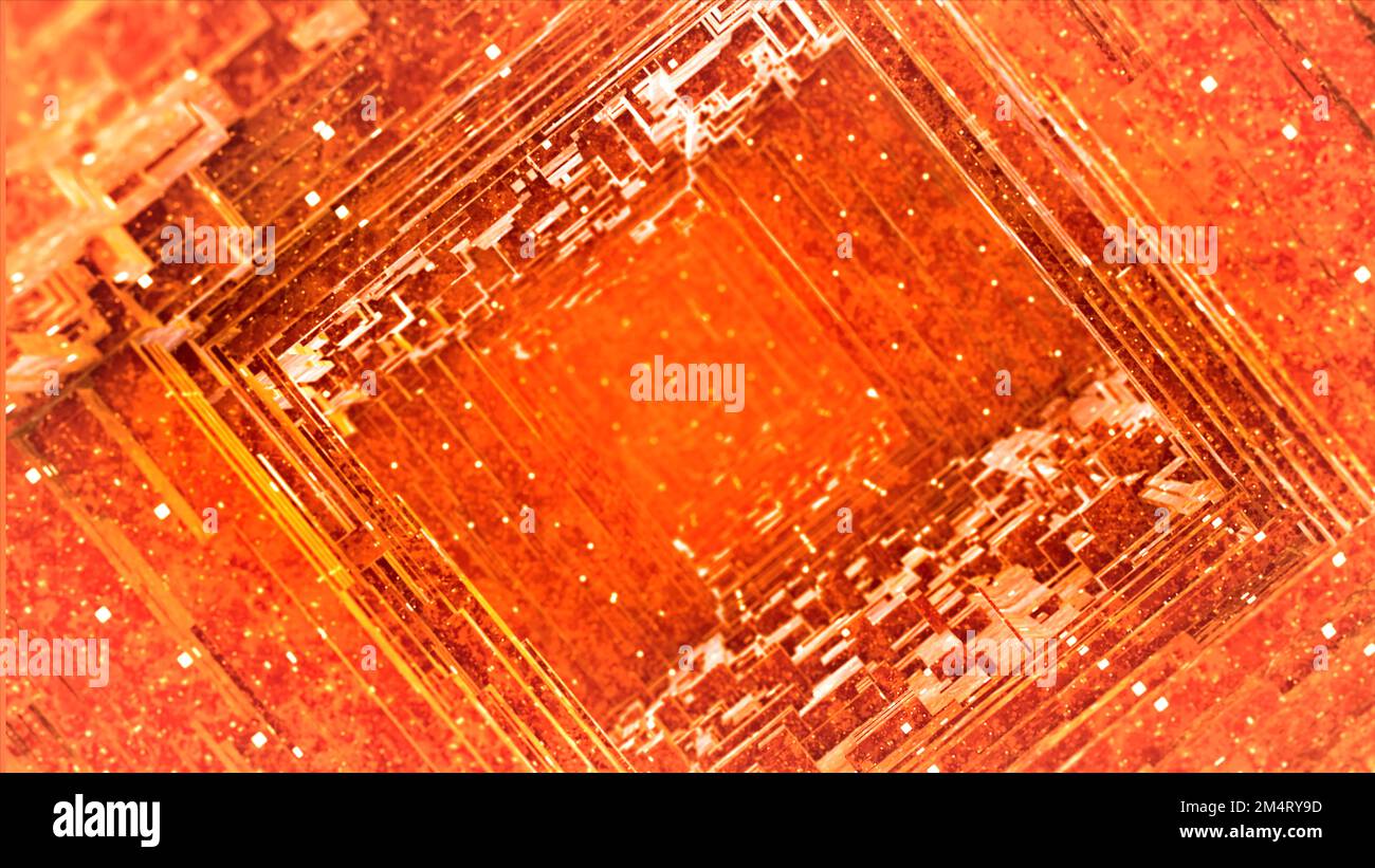 Moving 3d space with square walls. Motion. Surreal 3d space with moving ...