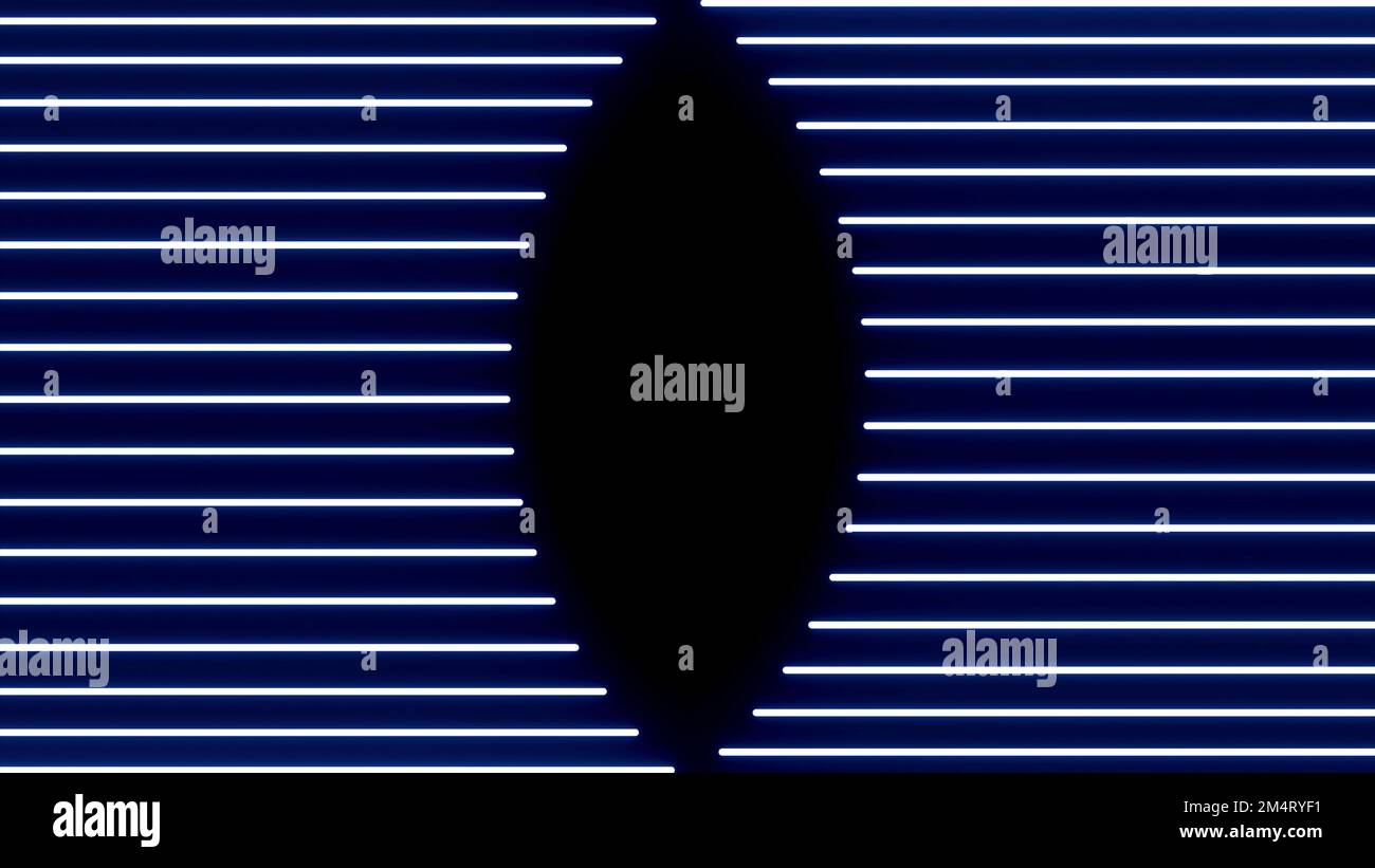 Black oval with moving stripes. Design. Simple animation with moving ...