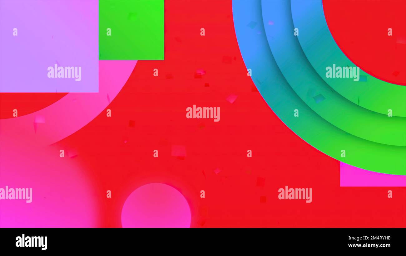 Stylish animation with moving figures. Motion. Animation with bright ...