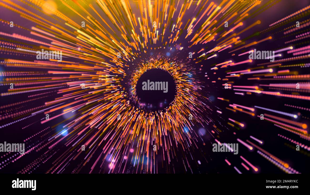 Spiral with lines of cosmic flow. Motion. Beautiful spiral with ...