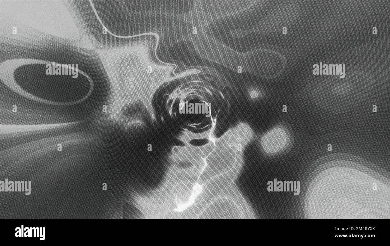 Rotating tunnel with plasma. Motion. Plasma burrow with moving and ...