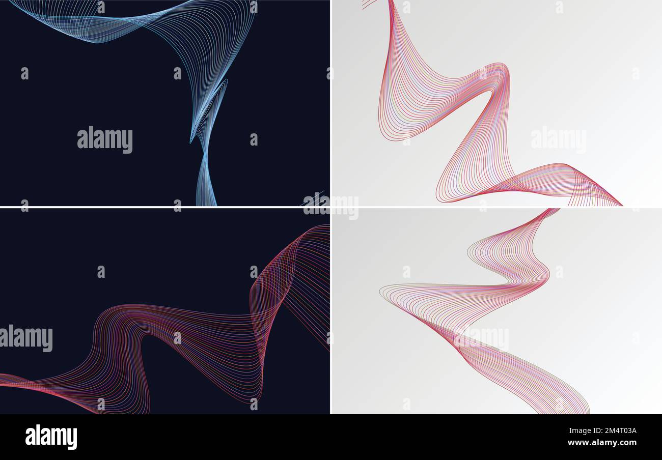 Add a fresh look to your design with this set of 4 vector line ...