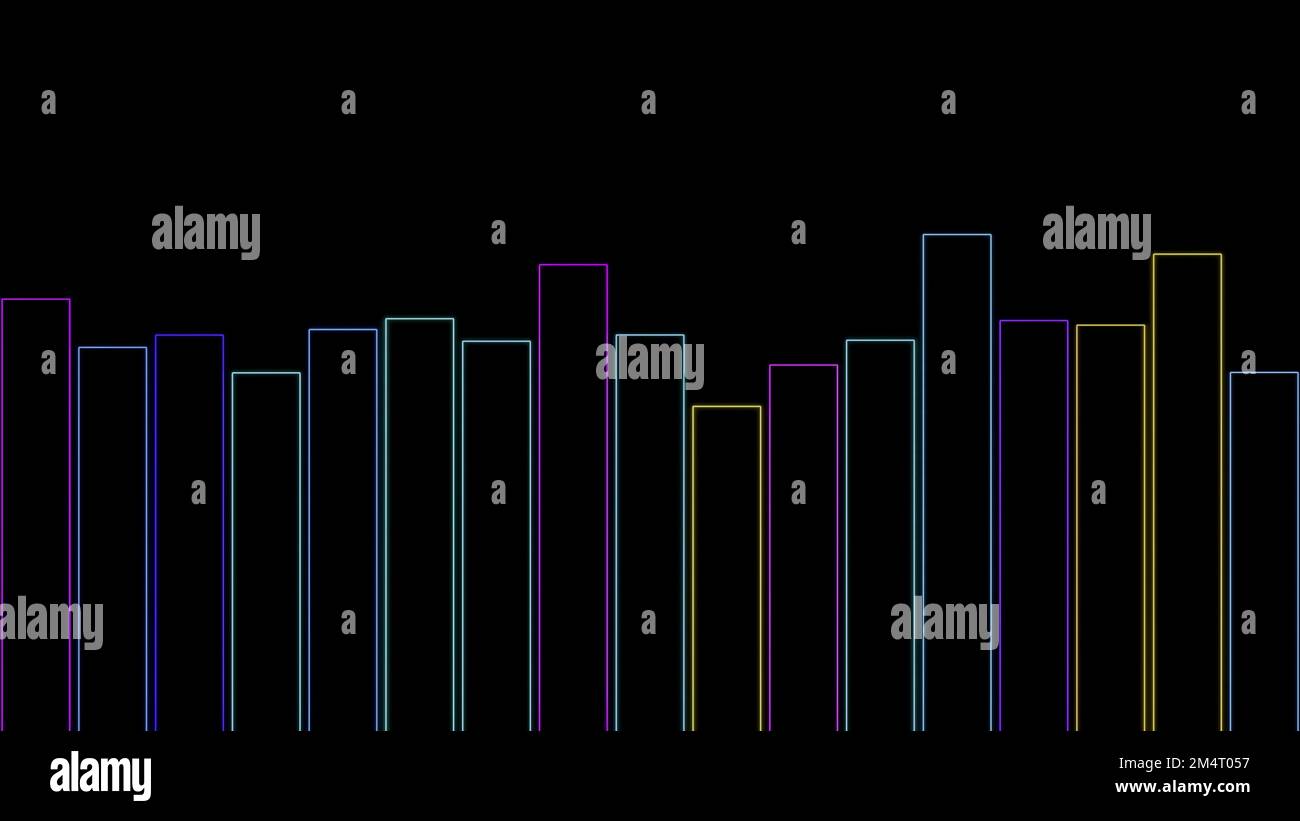 Abstract visualization of currency exchange rate jumps. Design. Process ...