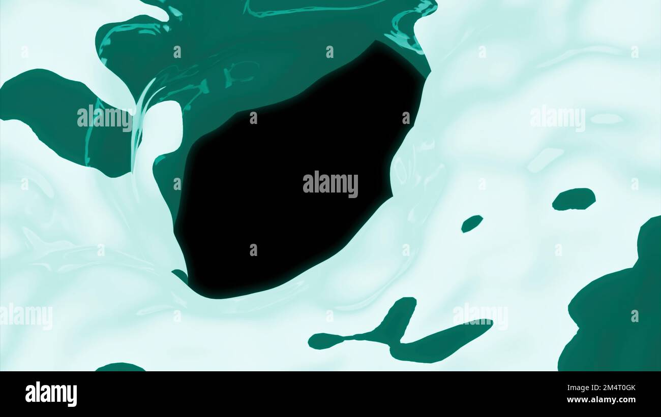 Blue and white blob. Design.A huge heavy mass in animation that spreads ...