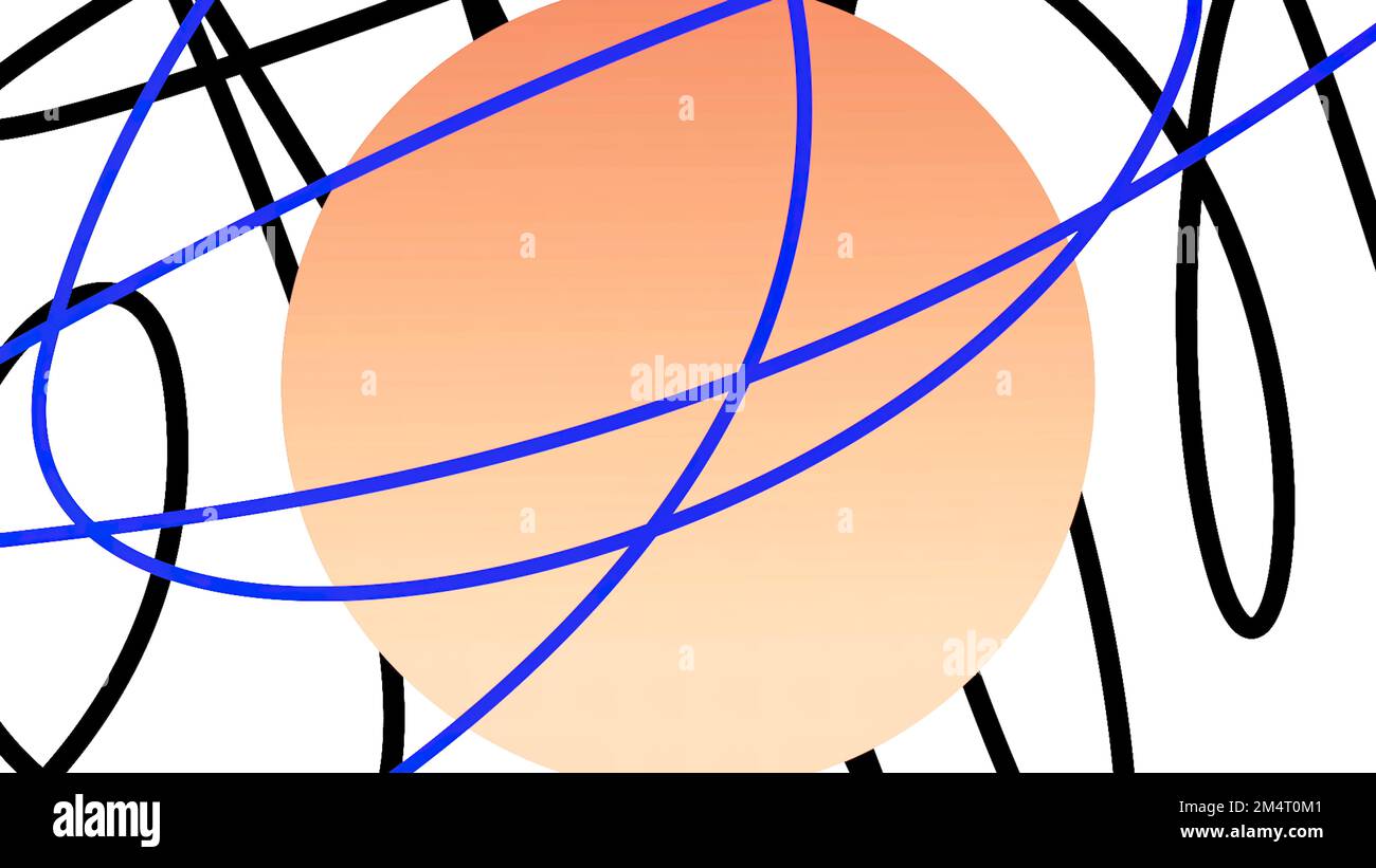 Animation with moving lines and circle to insert. Motion. Beautiful ...