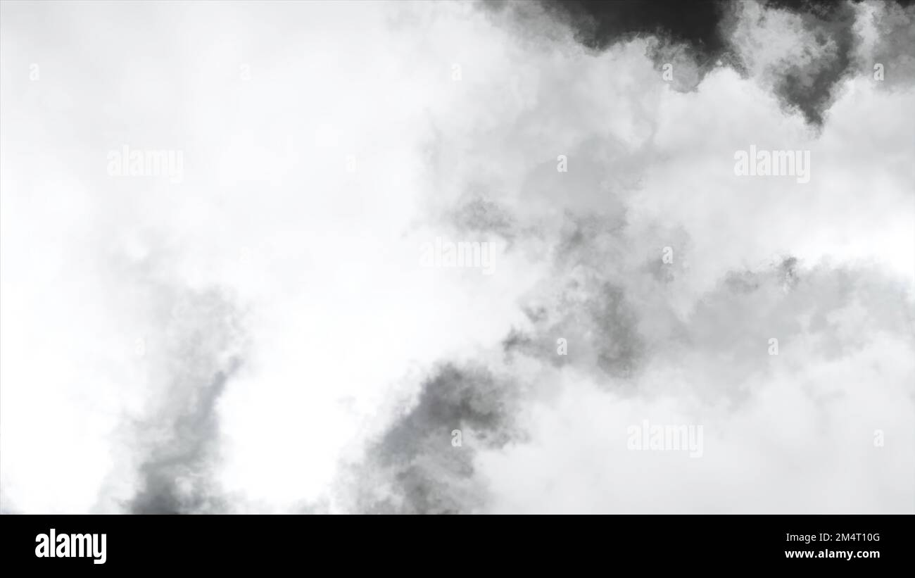 White clouds move on colored background. Motion. 3D animation of moving ...