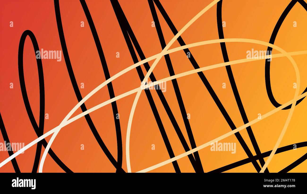Lines draw swirls on colored background. Motion. Simple lines draw ...
