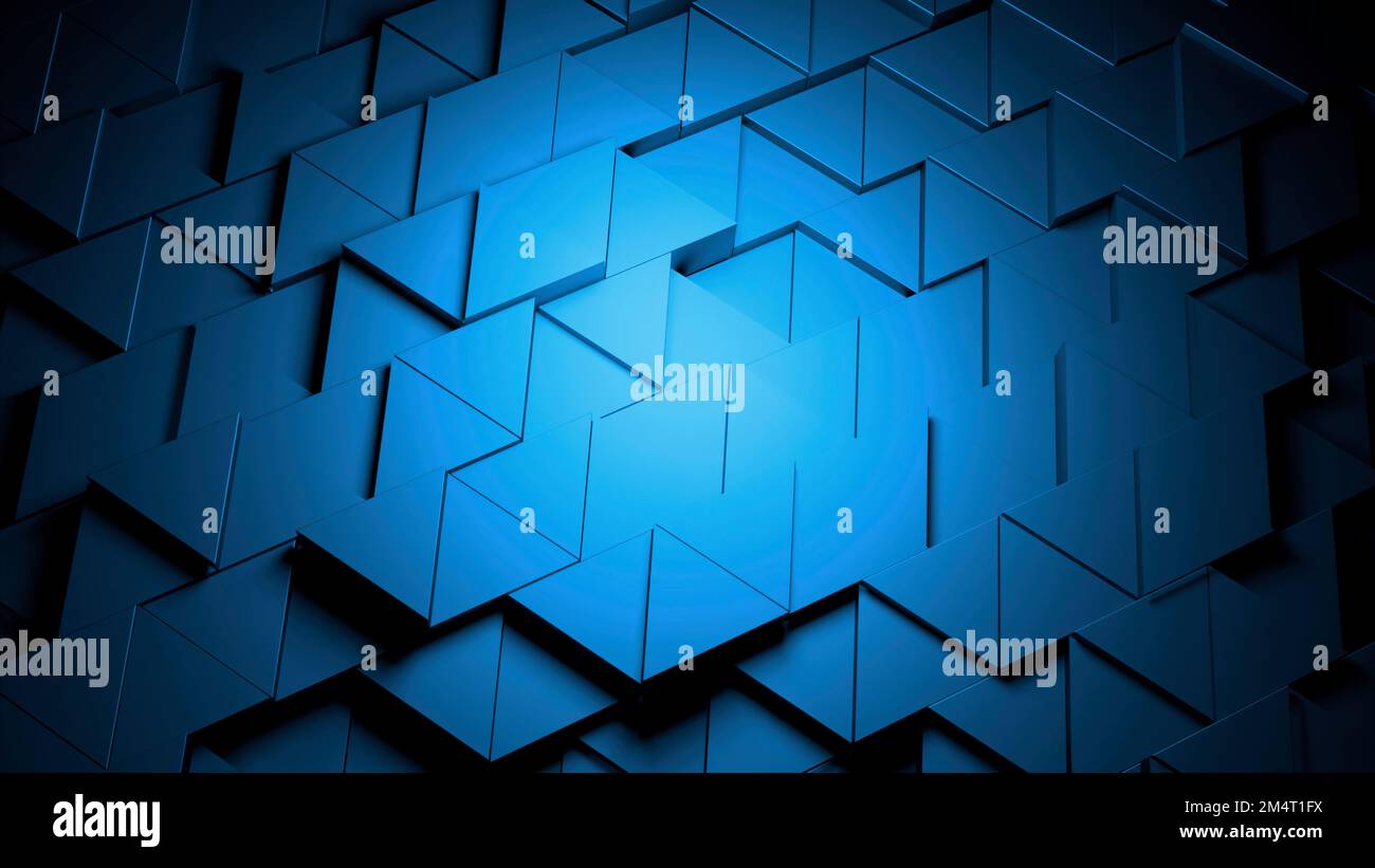 Purple and blue triangles. Design.Small parts of the mosaic breaking in ...