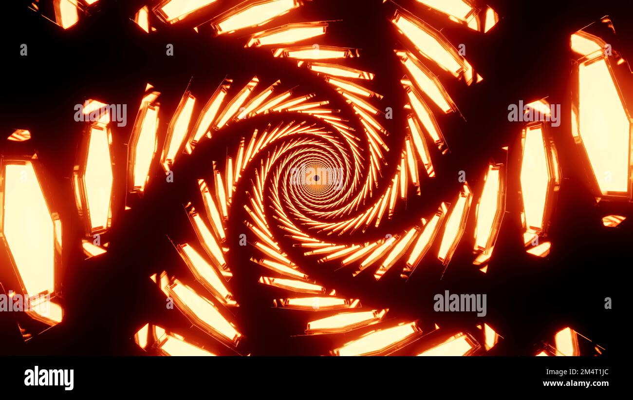 Abstract hypnotic hell energy tunnel. Motion. Flying to hell through ...