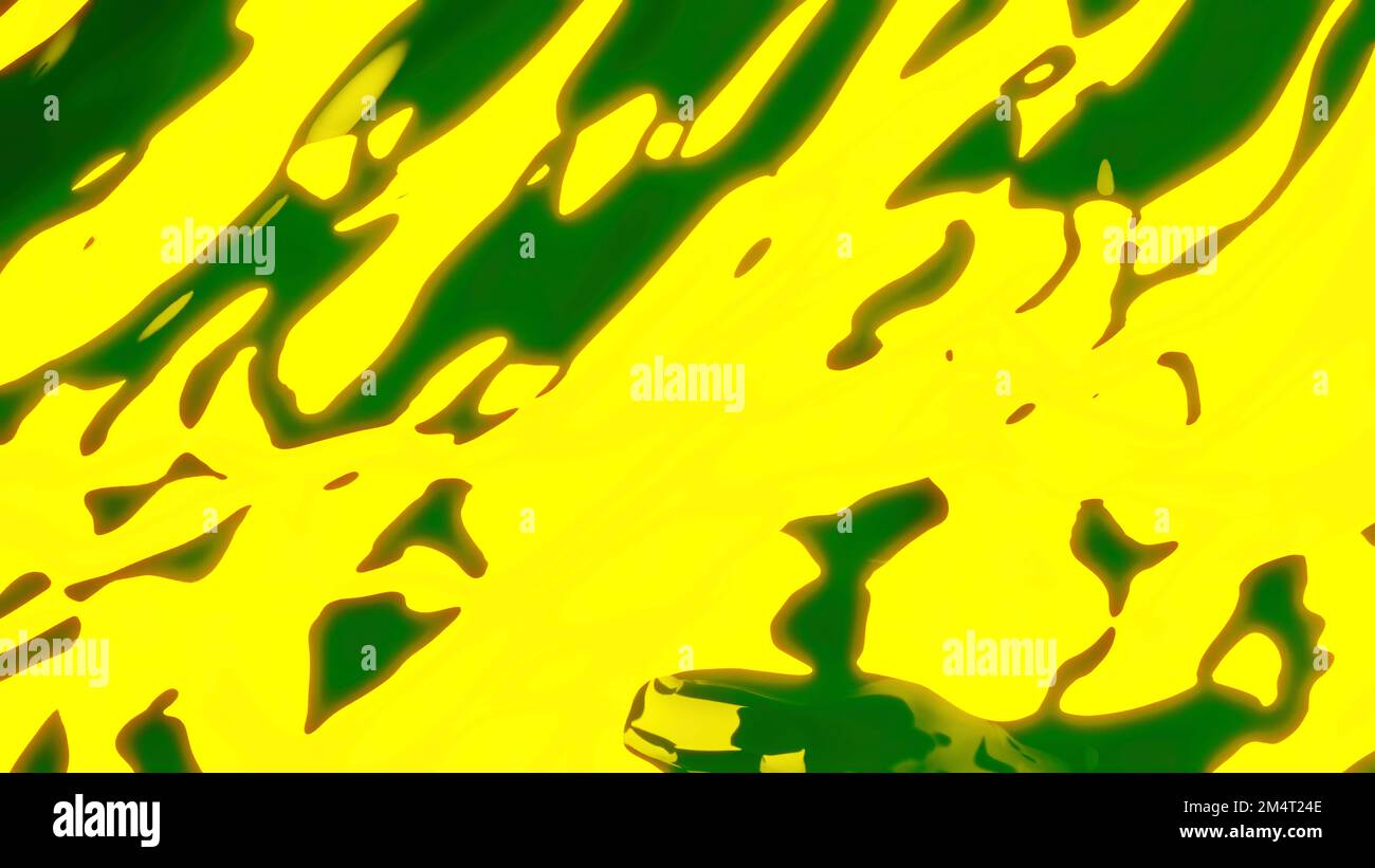 Yellow coloring. Design.Chaotically spreading light-colored paint in ...