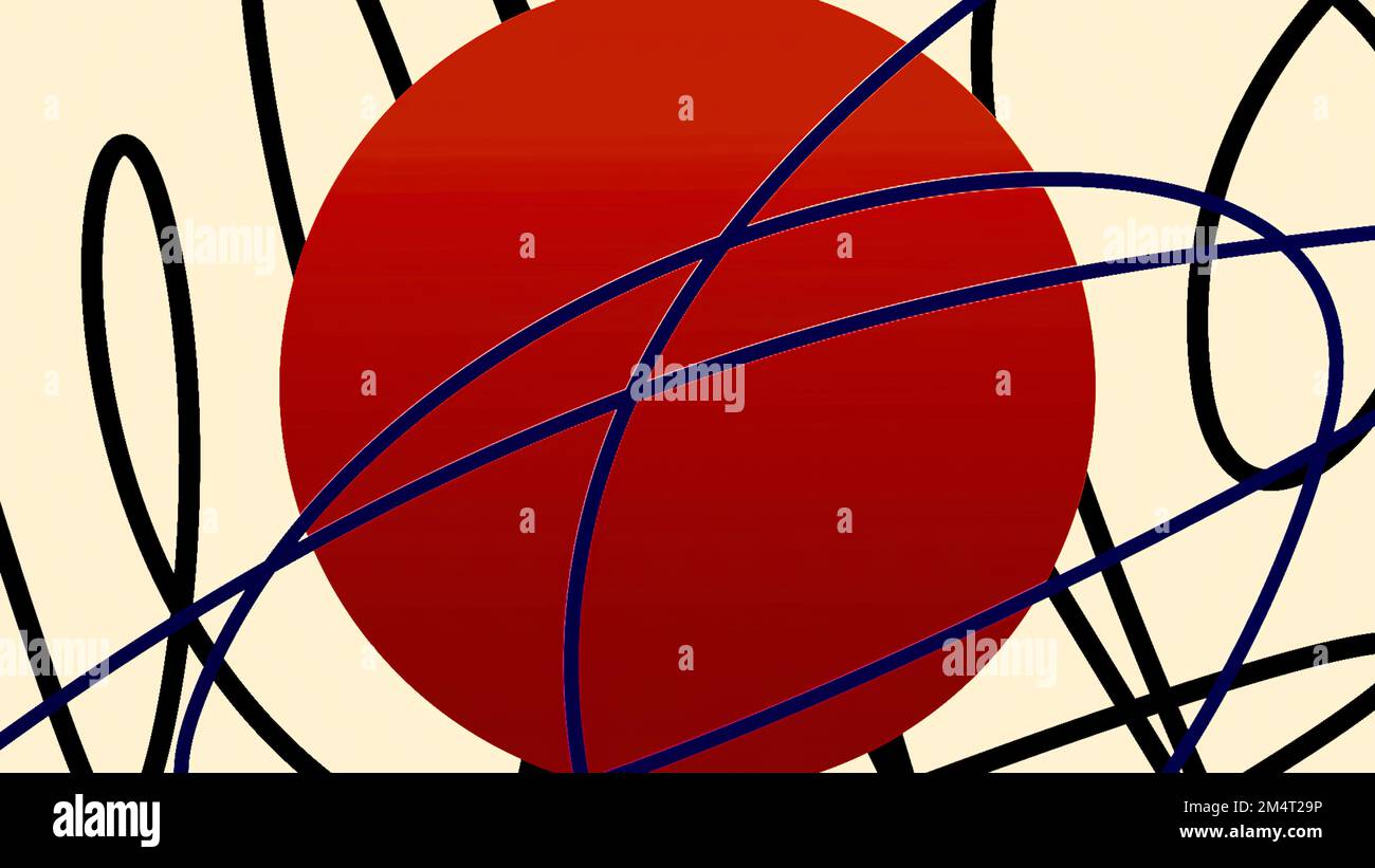 Stylish animation with moving curved lines. Motion. Animated background ...