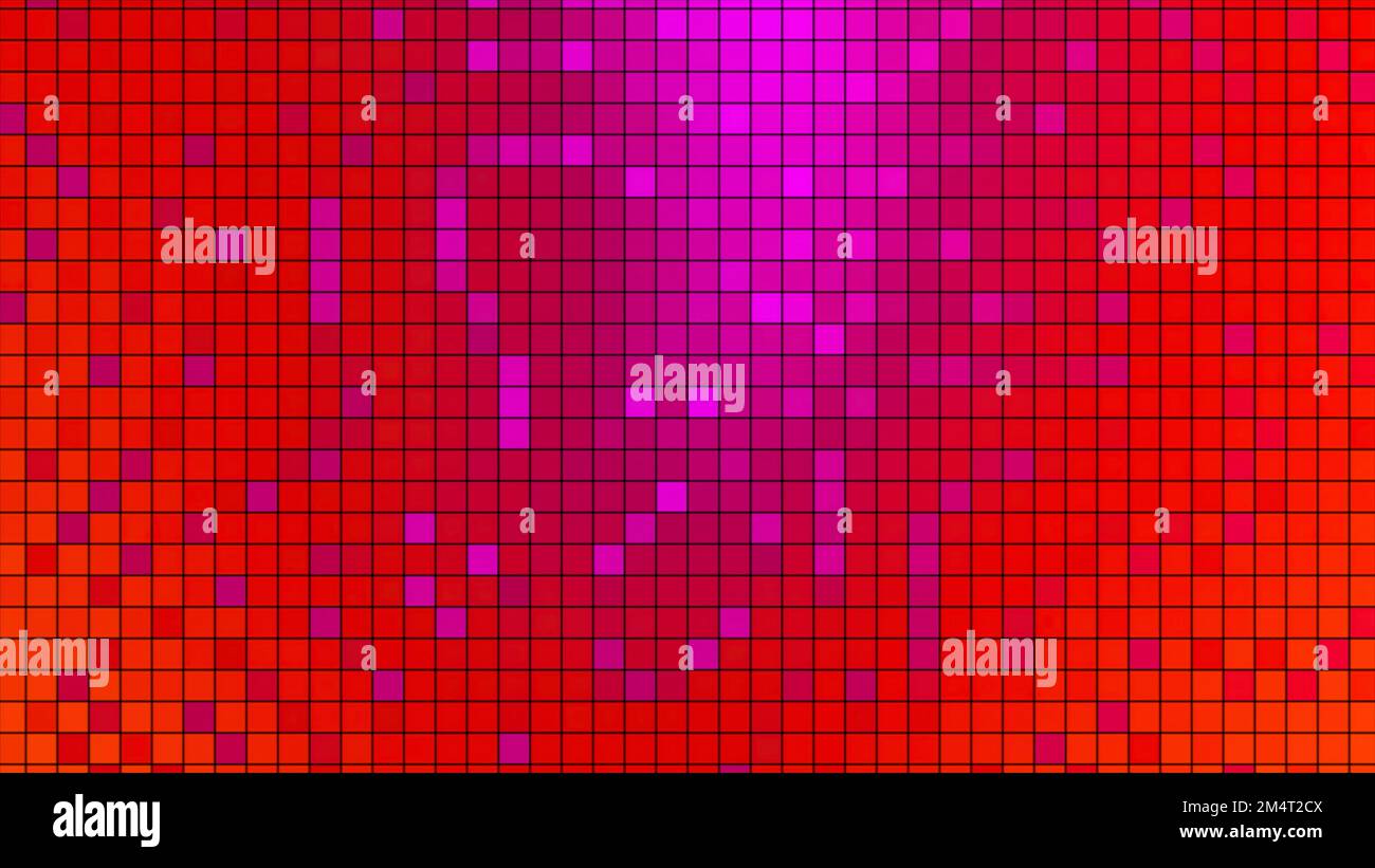 Red and green. Motion.Small multi-colored squares in animation that ...