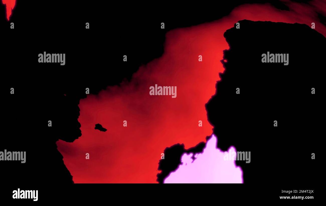 Colorful spots in hypnotic illusion. Design. Animation with air spots ...