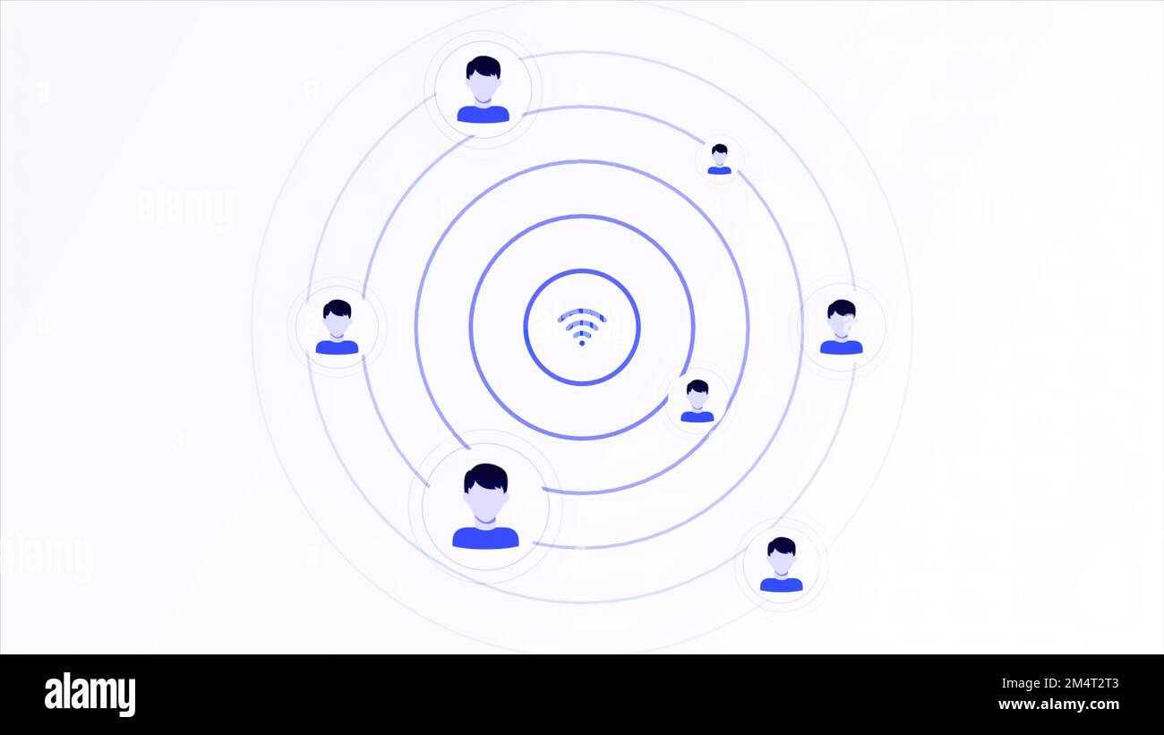 internet icon with moving waves. Motion. Background of moving lines and ...