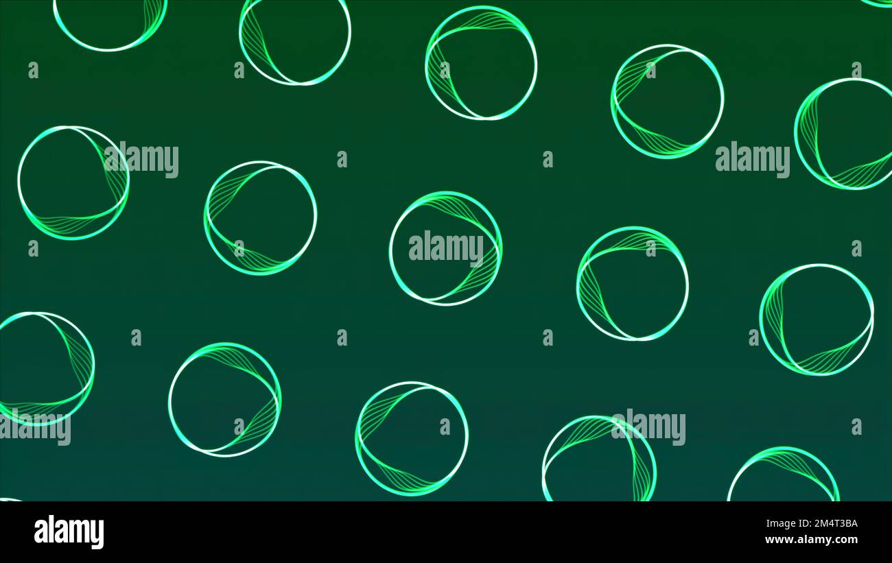 Round border frames spinning surface. Motion. Circular waves of narrow ...