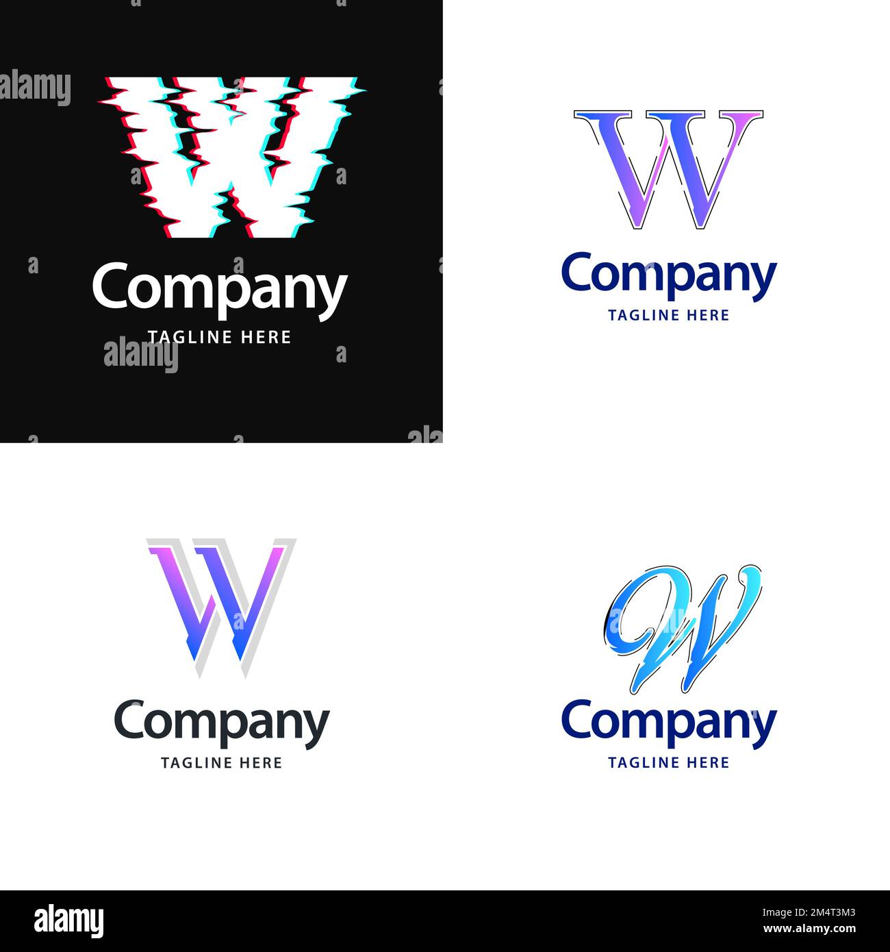 W symbol logos Stock Vector Images - Alamy