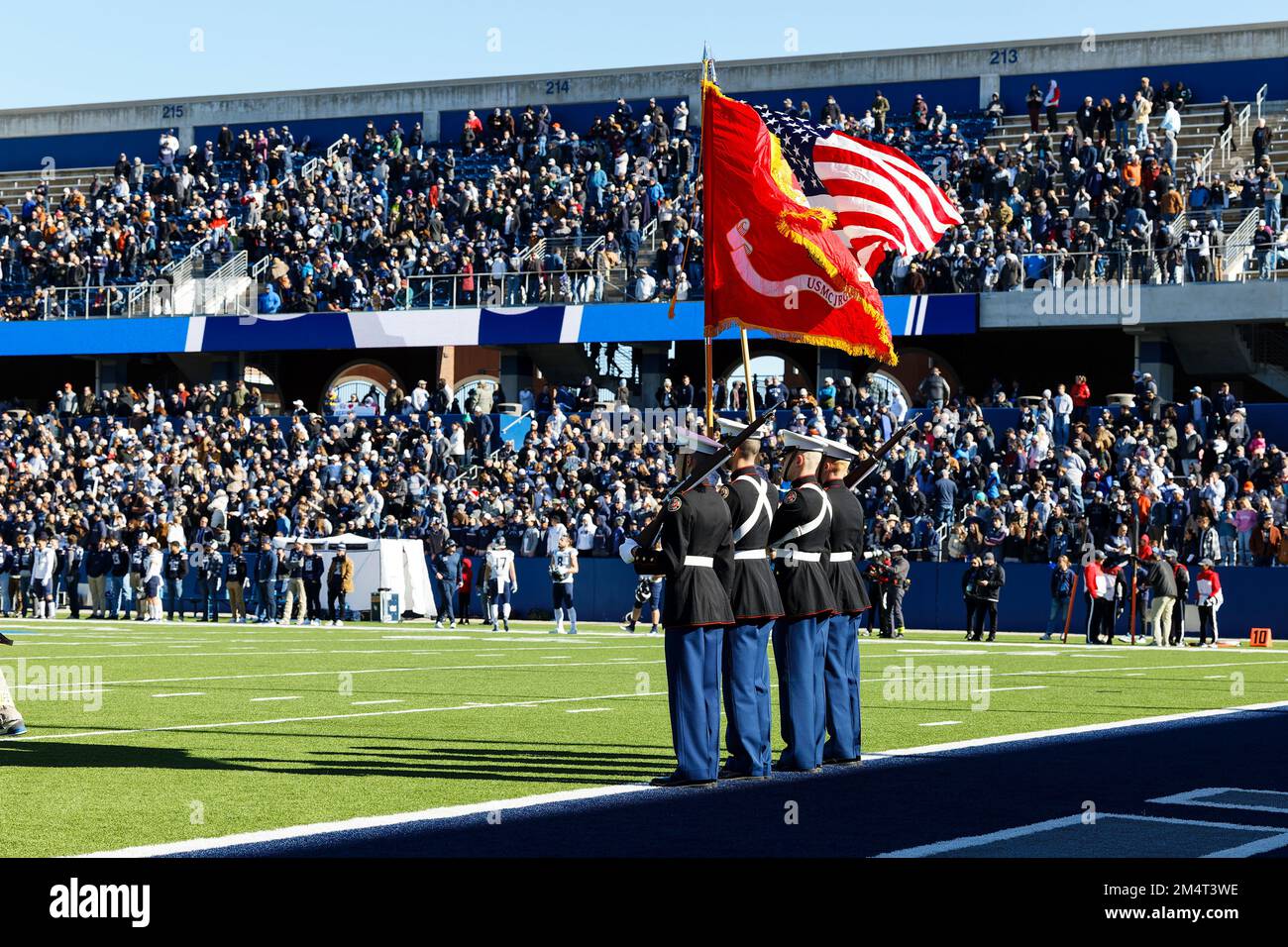 Color guard during the NCAA Division II national championship college ...
