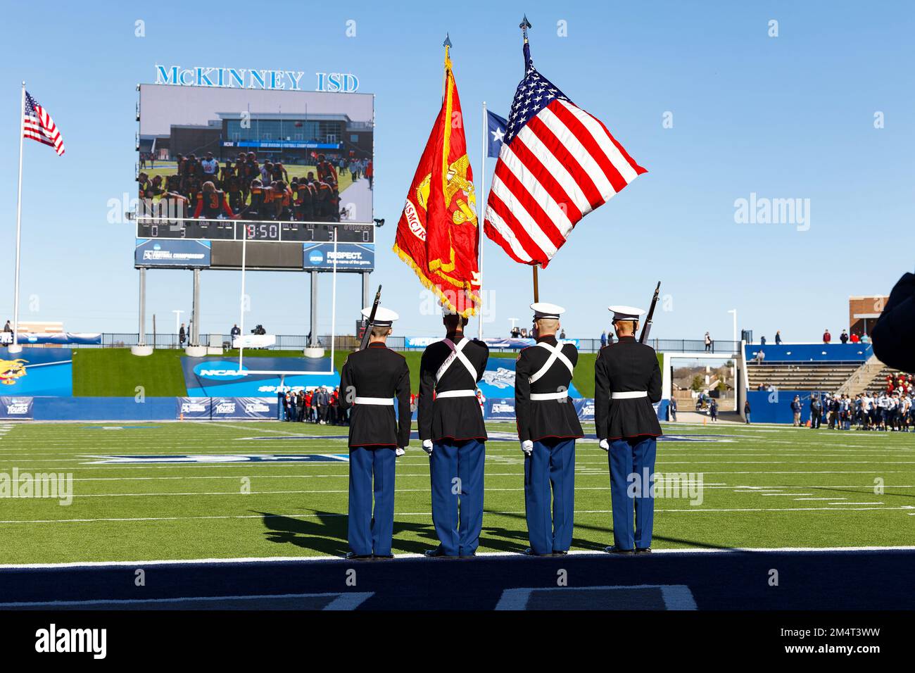 Color guard during the NCAA Division II national championship college ...