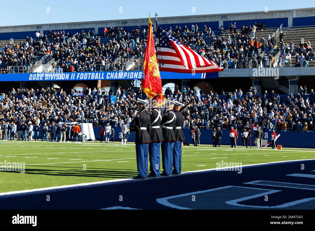 Color guard during the NCAA Division II national championship college ...