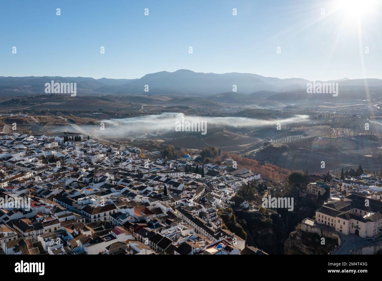 Aerial view of the city of Ronda in Malaga, Spain Stock Photo - Alamy
