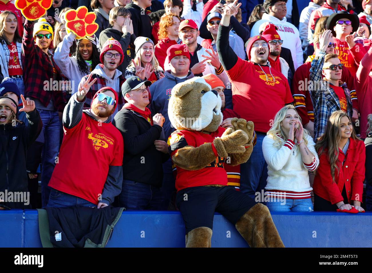 Ferris State Bulldogs fans during the NCAA Division II national ...