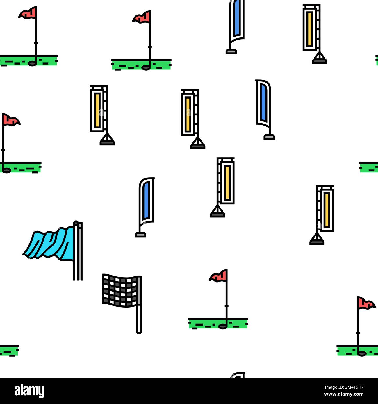 flag start web pennant map vector seamless pattern Stock Vector Image & Art - Alamy