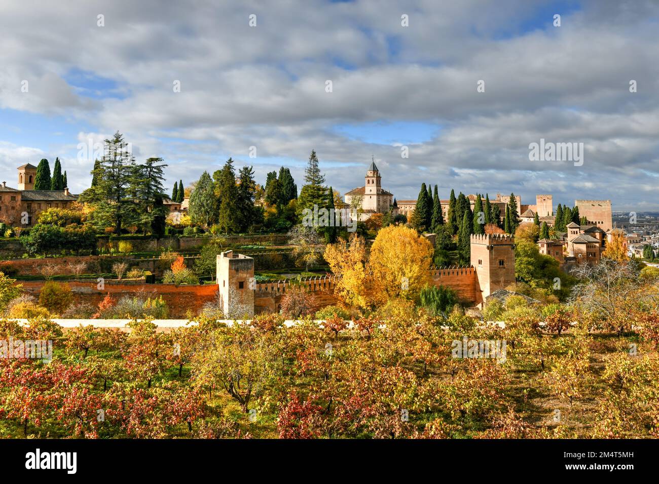 Beautiful Scenery of the Garden at Alhambra Palace in Granada, Spain ...
