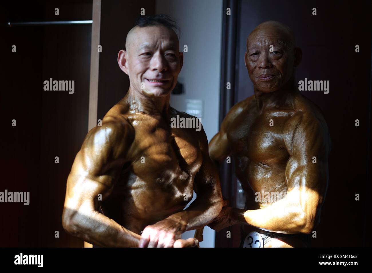 Old people over the age of 70 participated in Hangzhou Bodybuilding ...