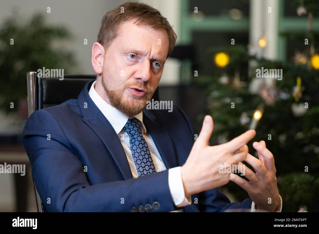 Dresden, Germany. 09th Dec, 2022. Michael Kretschmer (CDU), Prime ...
