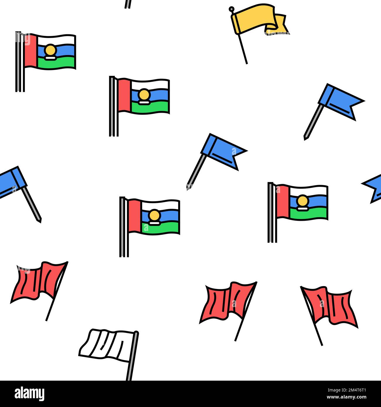 flag start web pennant map vector seamless pattern Stock Vector Image & Art - Alamy