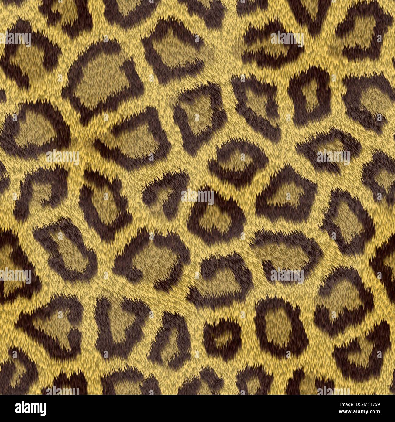 A closeup of the fur patterns of a Jaguar, hairy texture illustration ...