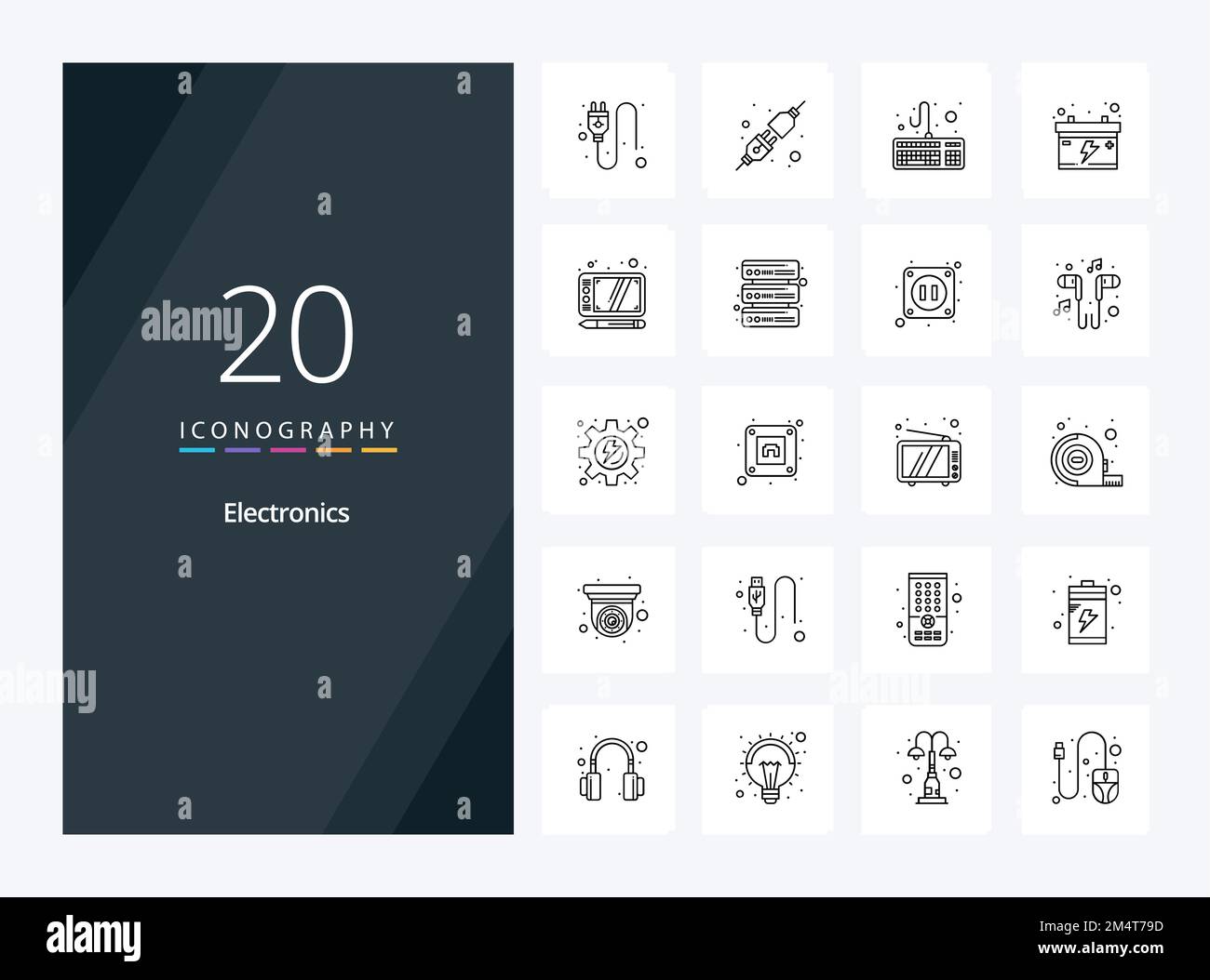 20 Electronics Outline icon for presentation Stock Vector Image & Art ...