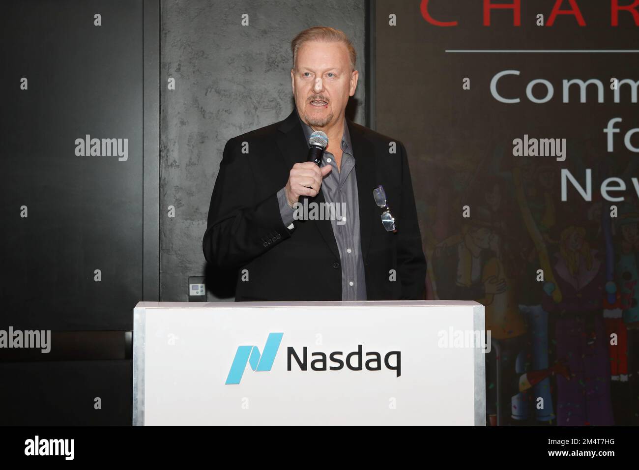 Charles Fazzino attends the unveiling of Charles Fazzino’s ...