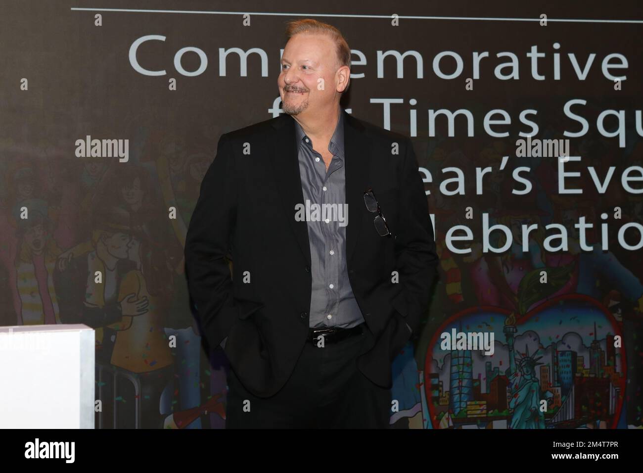 Charles Fazzino attends the unveiling of Charles Fazzino’s ...