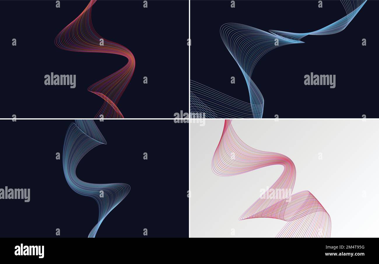 Add visual appeal to your presentations with these abstract waving line ...
