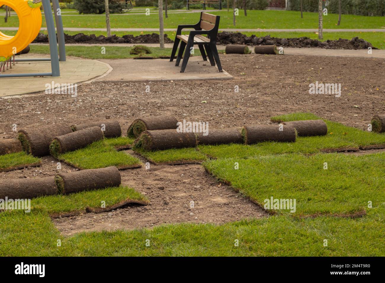 Gardener laying out new hi-res stock photography and images - Alamy