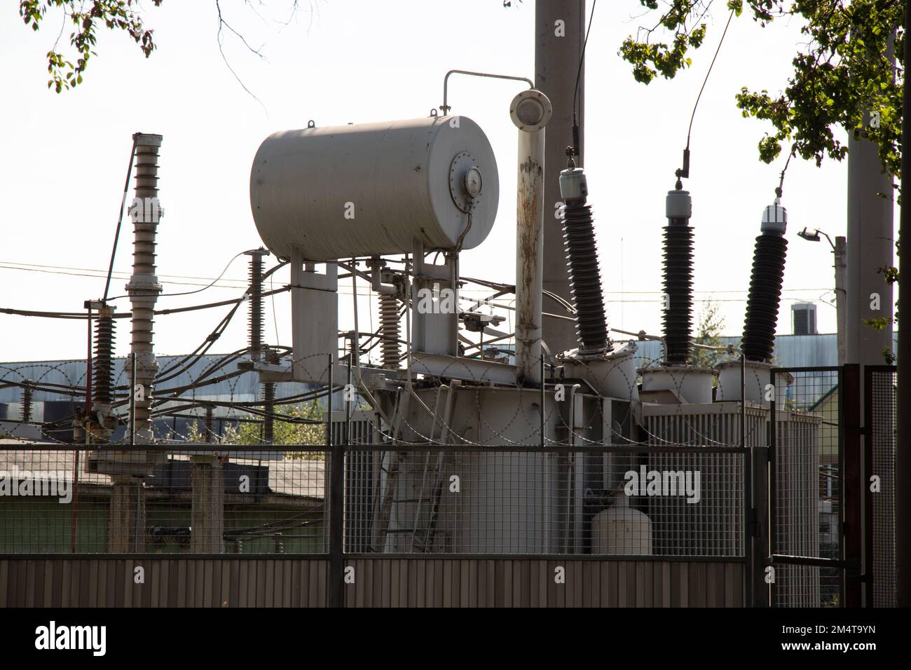 Ukraine Dnipro -02.09.2020-old power plant in the city, electricity ...