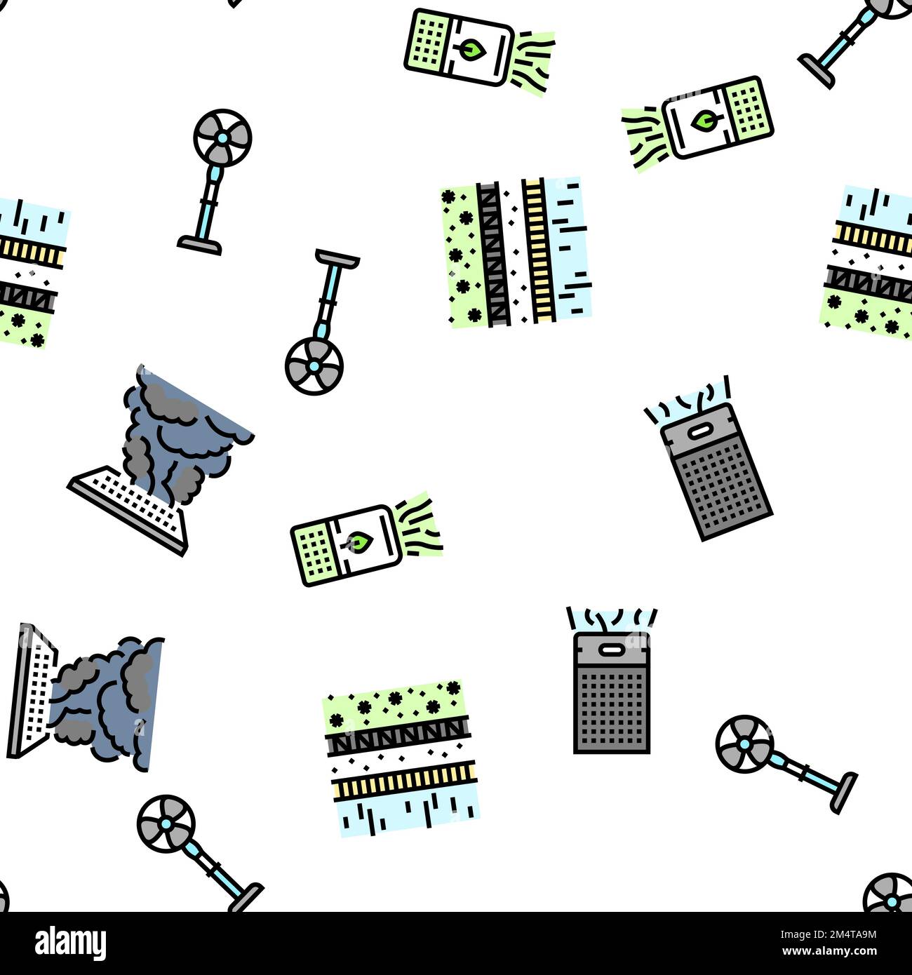 air clean fresh wind flow filter vector seamless pattern Stock Vector ...