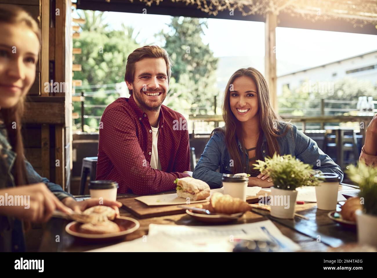 Our friends did a good job hooking us up. Cropped portrait of an ...