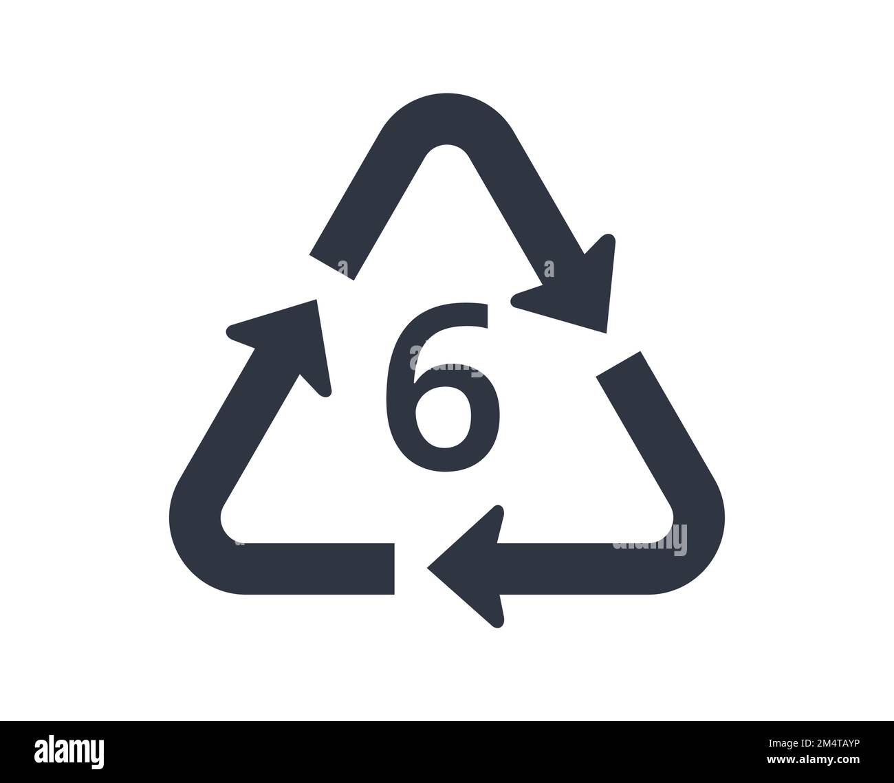 Recycle PS icon, number 6. Concept of ecology and packaging Stock ...