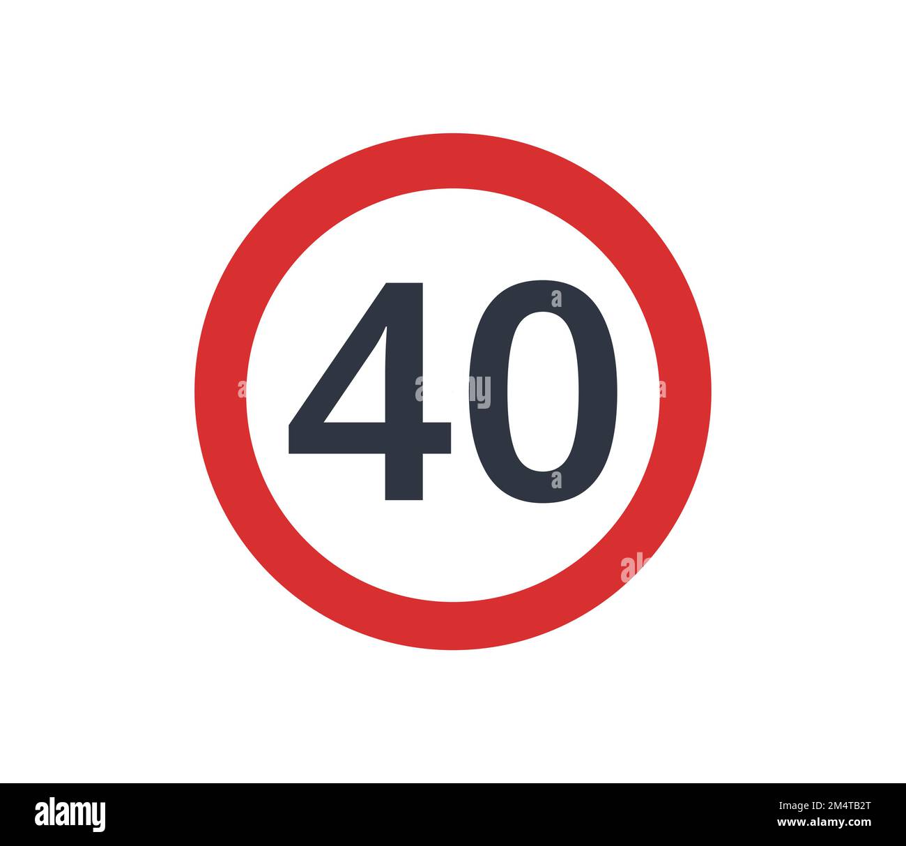 Speed limit of 40 Icon. Traffic signs vectors Stock Vector Image & Art - Alamy