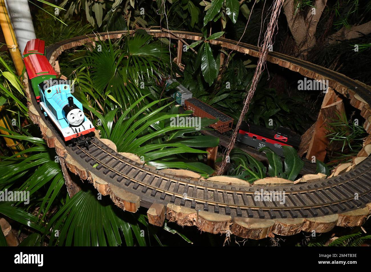 New York, USA. 22nd Dec, 2022. A ‘Thomas the Train' model on display at ...