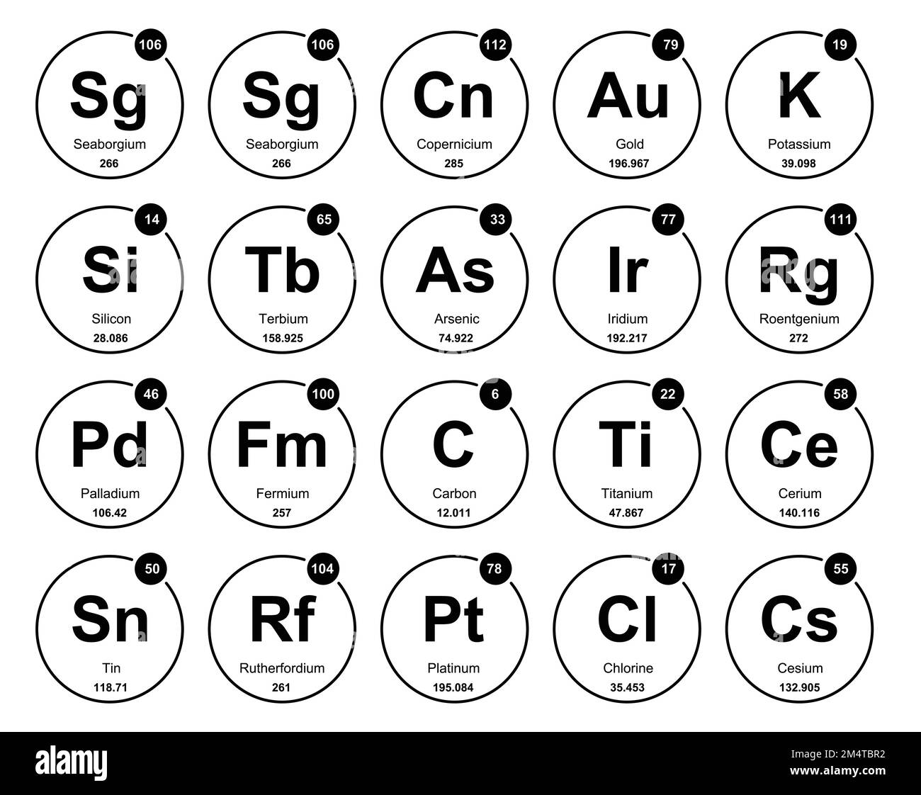 Silicon elements Stock Vector Images - Alamy