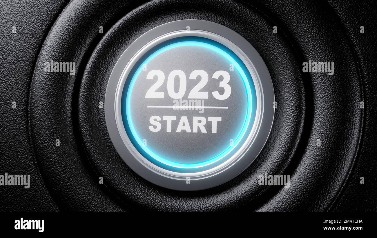 Creative design concept for the new year festival 2023. 3D illustration ...