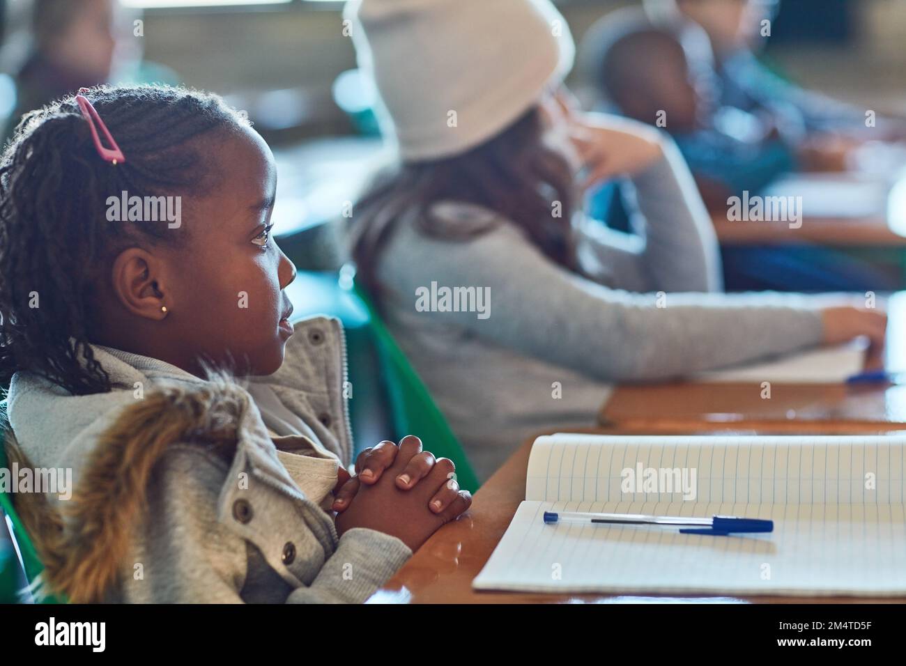 They always listen to their teacher. elementary school kids being ...