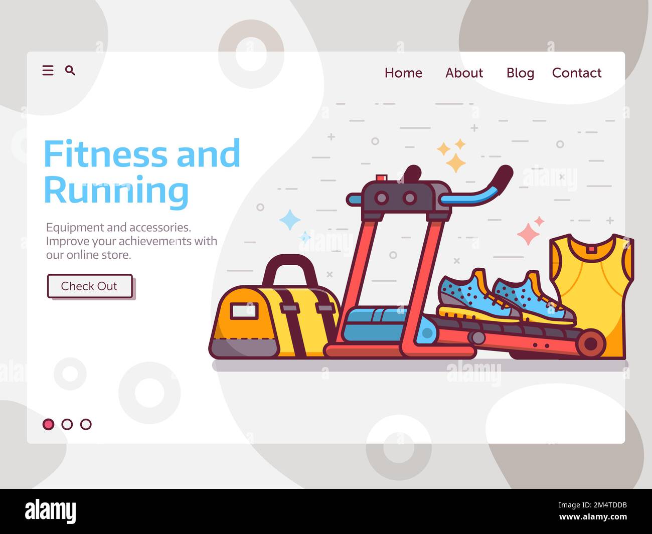 Running landing page template Stock Vector Images - Alamy