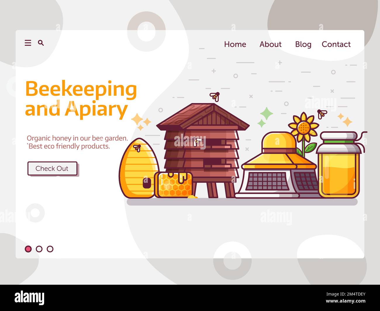 Bee farm in apiary Stock Vector Images - Alamy