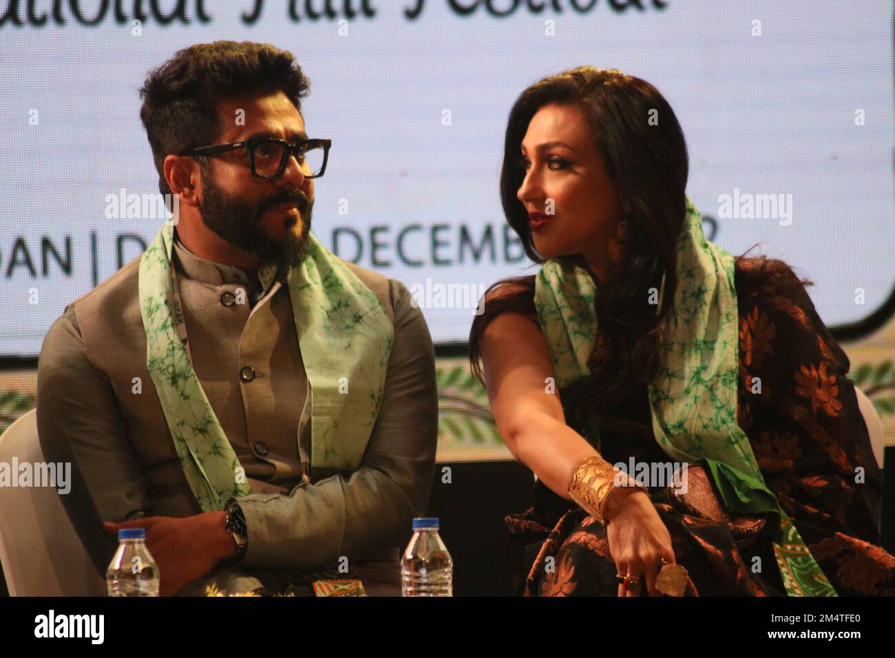 Indian Film director and KIFF chairman Raj Chakraborty and actress ...