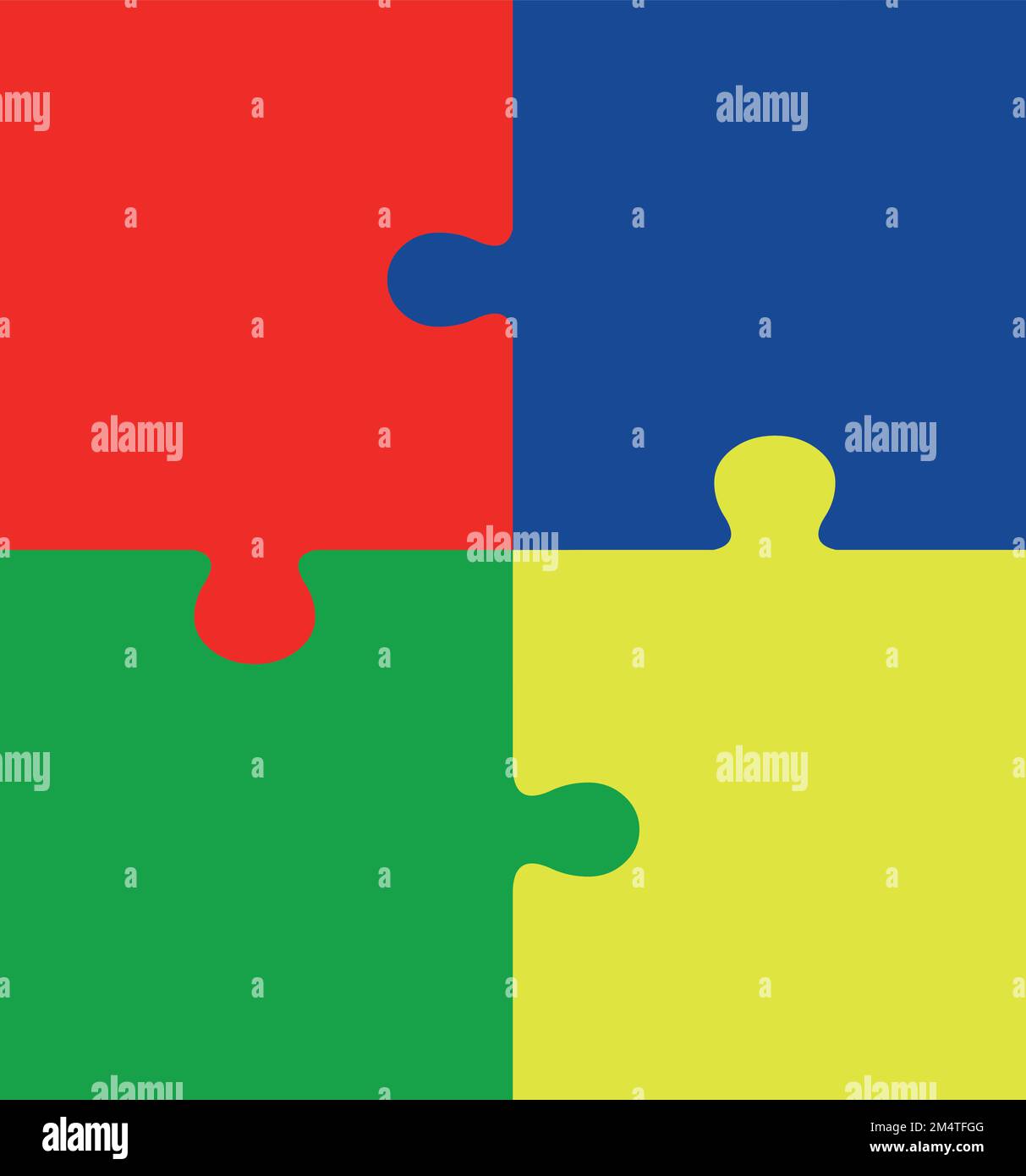 vector illustration of assembled puzzle pieces Stock Vector Image & Art ...