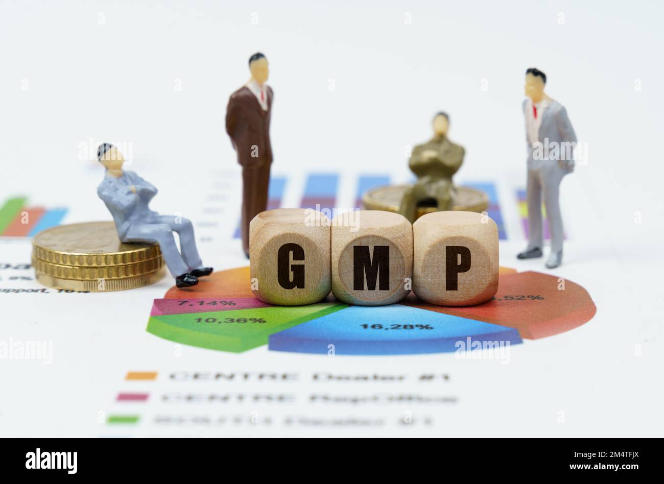 Business and finance concept. On financial reports with diagrams ...